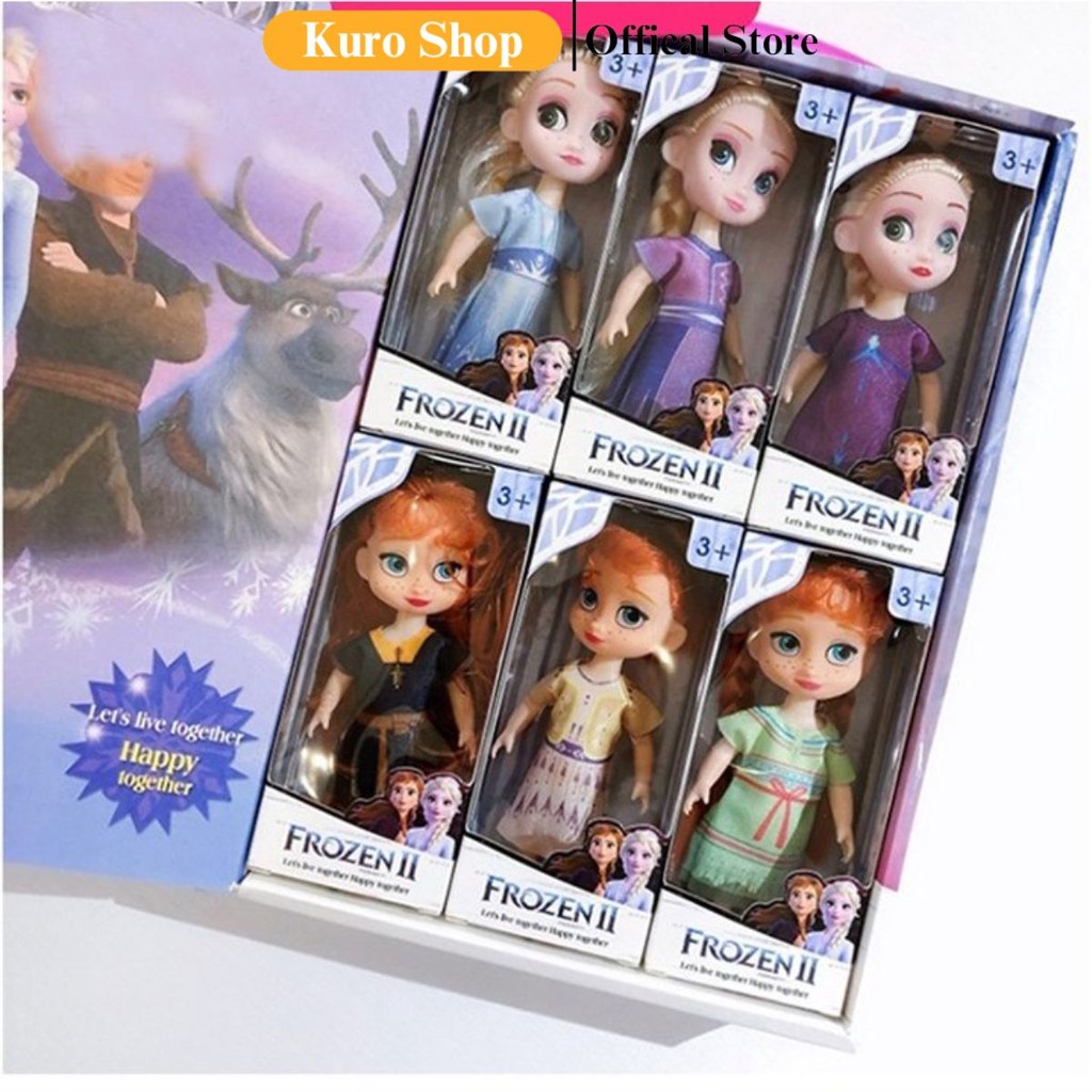 Bộ 6 búp bê Elsa Anna Frozen 2 [MẪU MỚI] Cho Bé HÀNG FULL BOX | Shopee ...