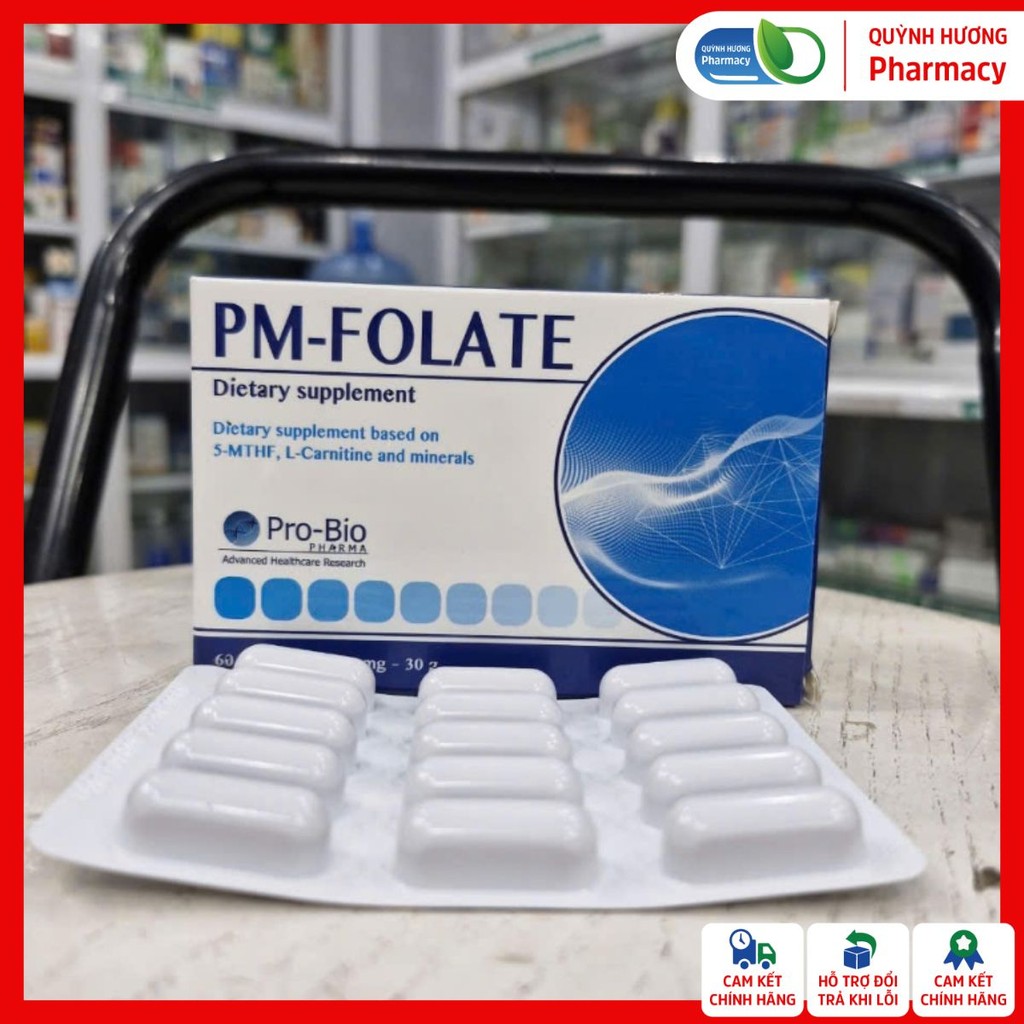 [ HỘP 60 VIÊN ] Viên uống PM-FOLATE tăng cường vitamin, dưỡng chất tốt ...