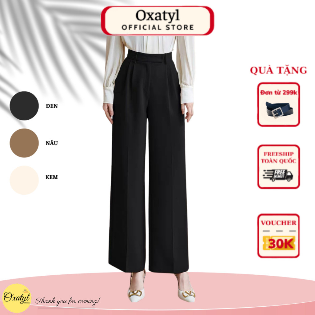 Quần ống suông nữ công sở cao cấp chất vải mát ống quần rộng fom cơ bản dễ phối đồ Q258 | Shopee ...