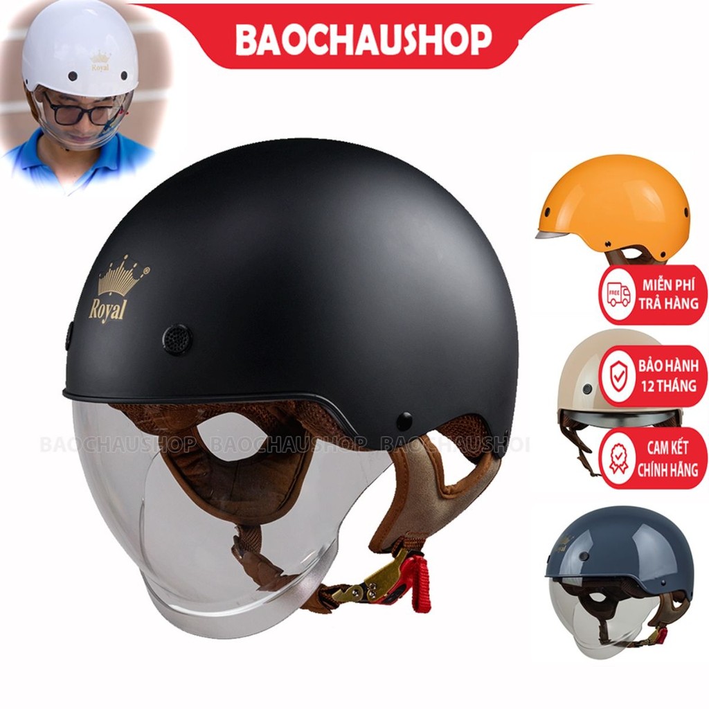 [ĐỦ MÀU] Mũ Bảo Hiểm 1/2 Kính Âm Royal M239 - Bảo Hành Chính Hãng 24 ...