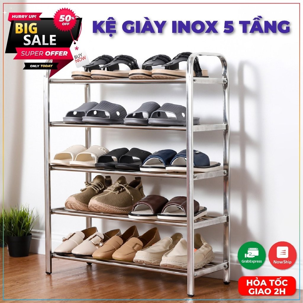 Kệ giày inox 5 tầng mẫu mới Hàng New 2024 | Shopee Việt Nam