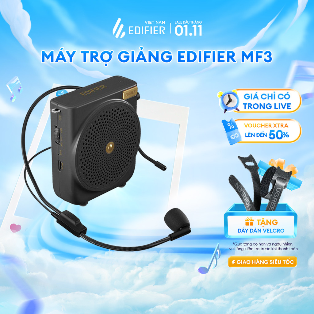 Máy trợ giảng EDIFIER MF3 | Chống hú hiệu quả | Thời gian hoạt động lên đến 20h | Shopee Việt Nam