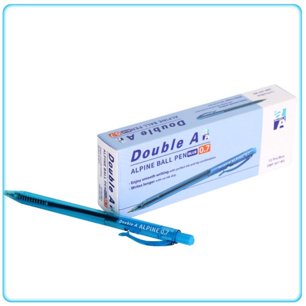 Bút bi Alpine 0.7mm chính hãng Double A, nét đậm (mẫu mới) | Shopee ...