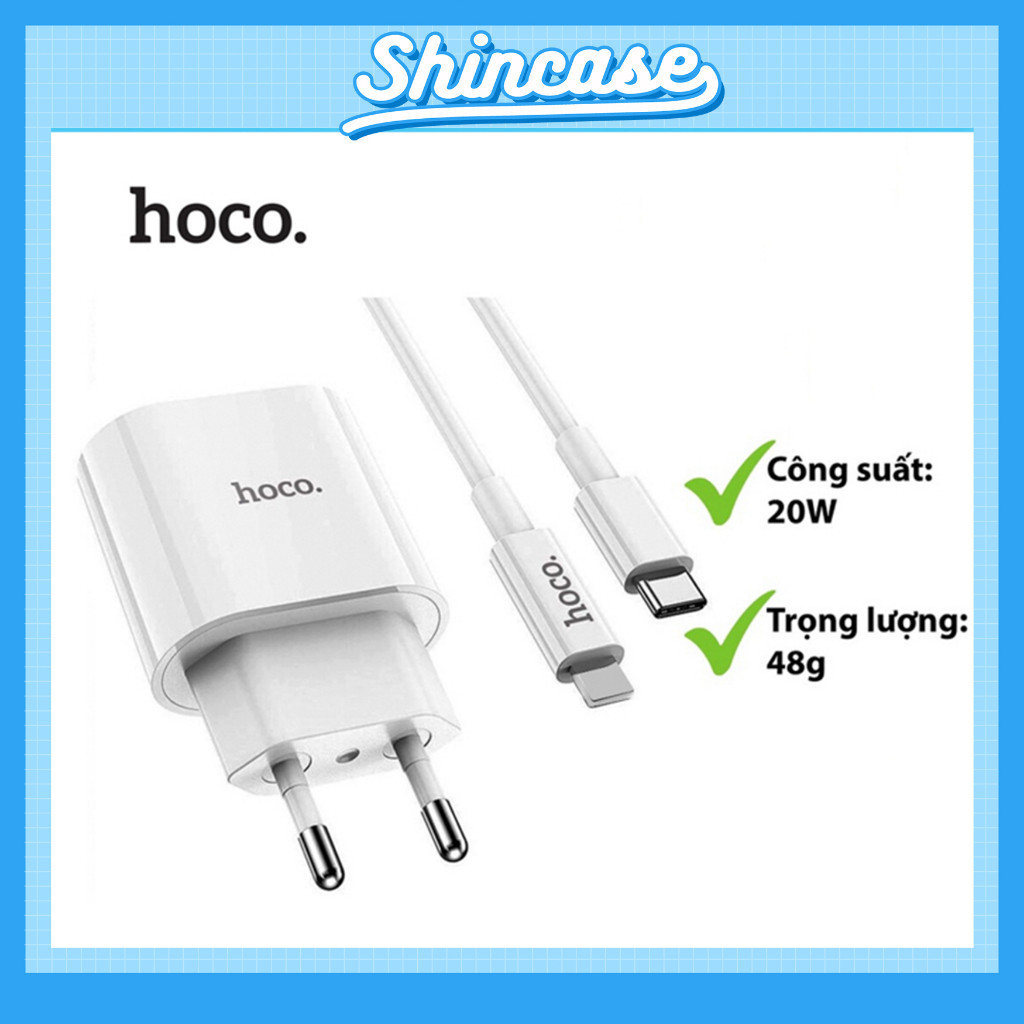 Bộ Củ Cốc Sạc Nhanh Hoco C94A PD 20W Chính Hãng 1M, Cao Cấp - iP 6/6s/7 ...