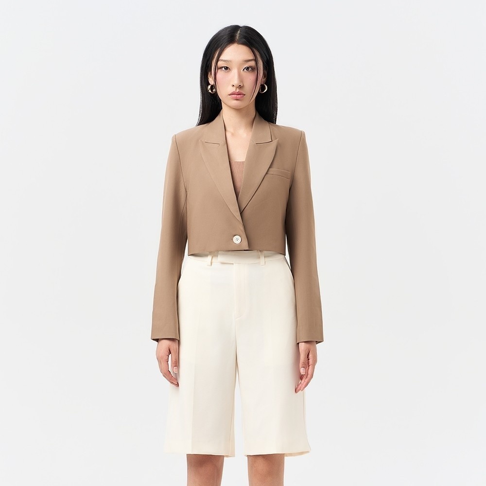 RECHIC Áo khoác Selina cổ V dáng croptop dài tay sang trọng thanh lịch ...