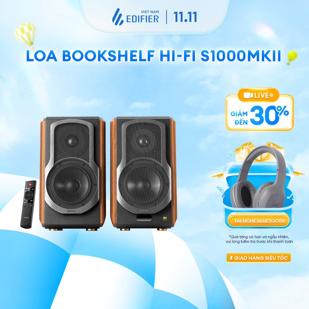 Bộ loa Bookshelf Hifi cao cấp EDIFIER S1000MKII 120W Qualcomm® aptX™ HD | HIRES AUDIO | Chính ...
