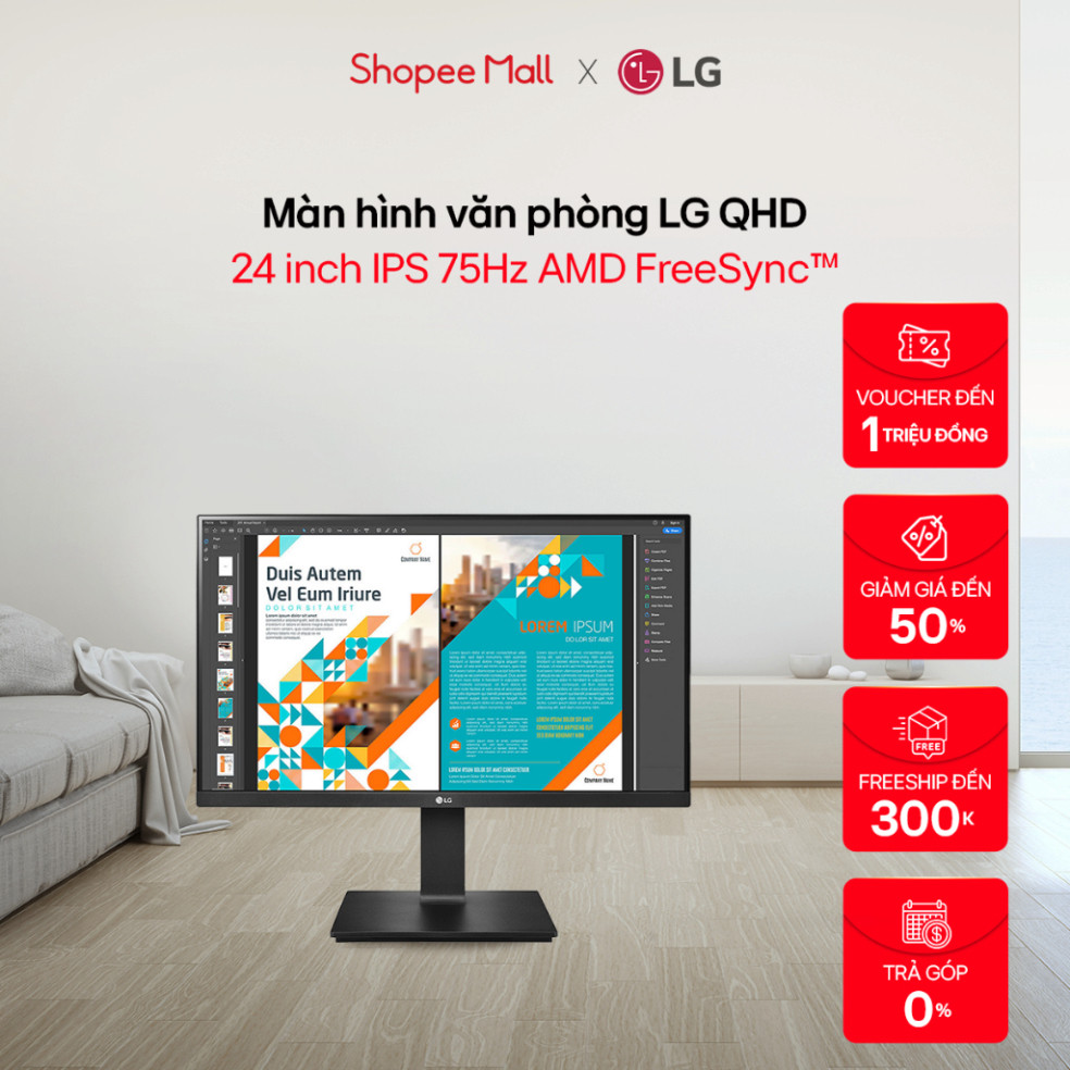 Media_ Màn hình LG 24QP550-B 238'' QHD IPS 75Hz AMD FreeSync™ HDR10 ...