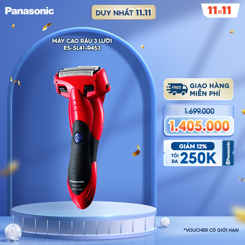 [NHẬP MÃ ELPN500B GIẢM 20% TỐI ĐA 500K] Máy cạo râu 3 lưỡi Panasonic ES-SL41-S453/ES-SL41-R453 ...