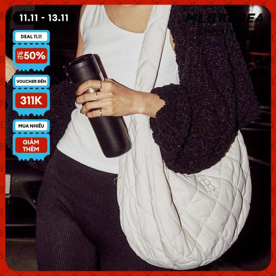 MLB - Túi đeo vai nữ chần bông Quilted Hobo 3ABQL0936-43CRP | Shopee ...