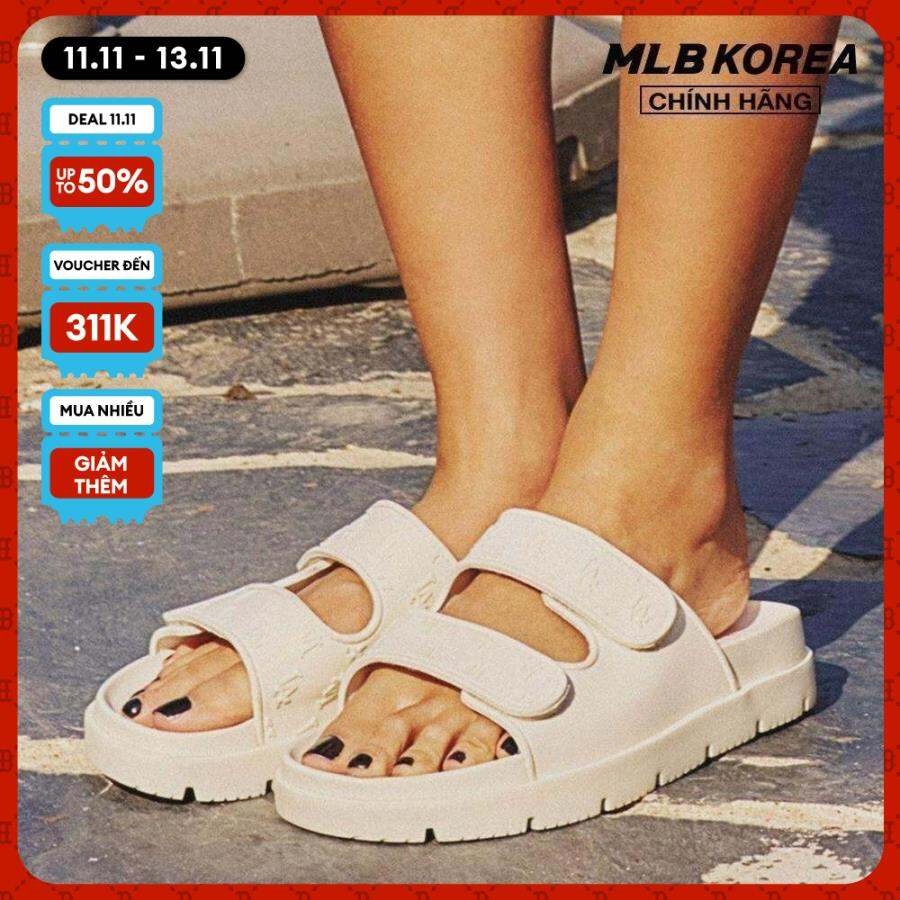 MLB - Dép quai ngang unisex Chunky Bouncer 3ALPCBT33-07WHS | Shopee ...