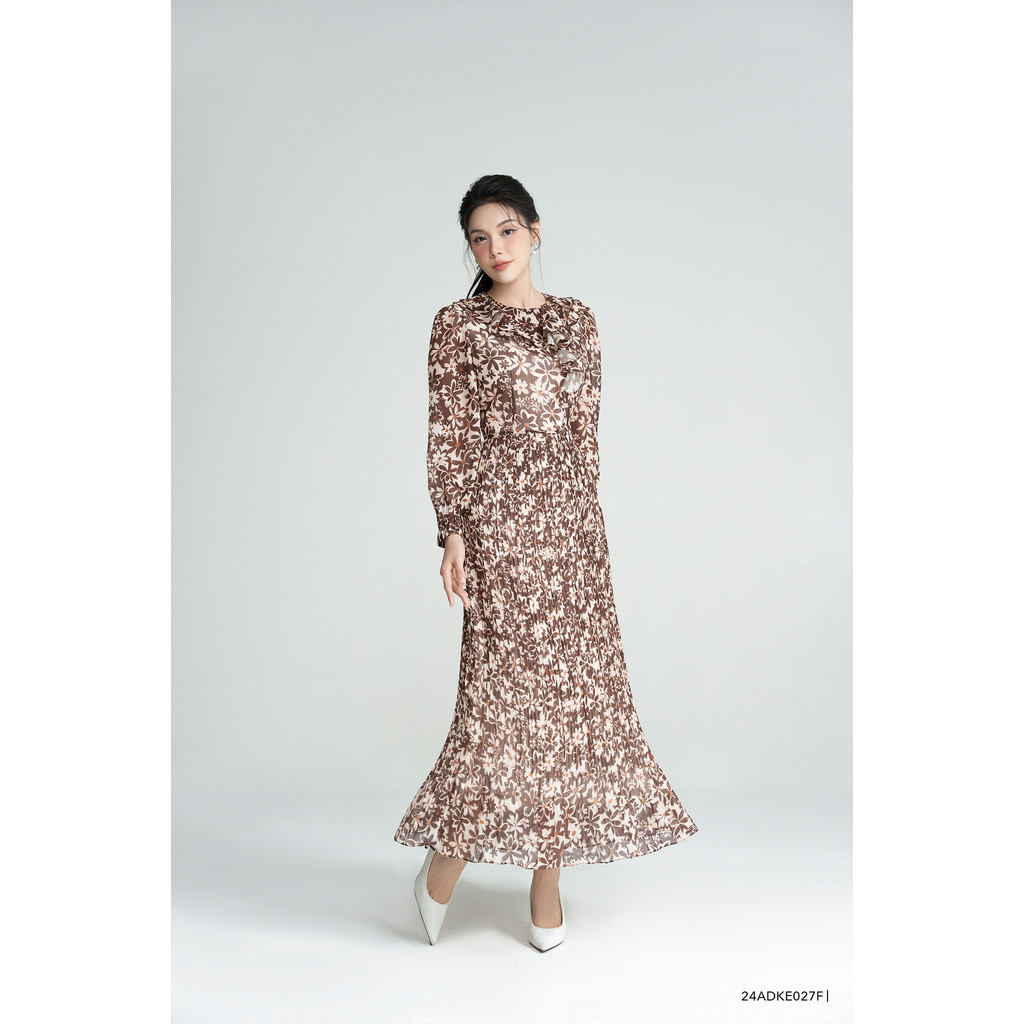 Đầm tay dài dáng dài thiết kế Eva de Eva 24ADKE027F | Shopee Việt Nam