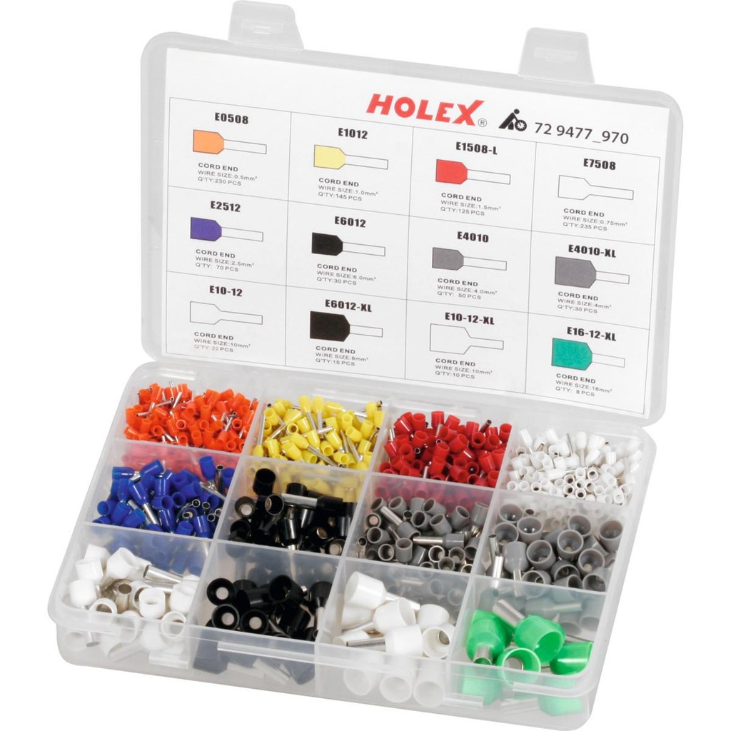 BỘ ĐẦU COS PIN, COS KIM 970 CHI TIẾT GỒM CÁC SIZE TỪ 0.5 - 16MM2 ...