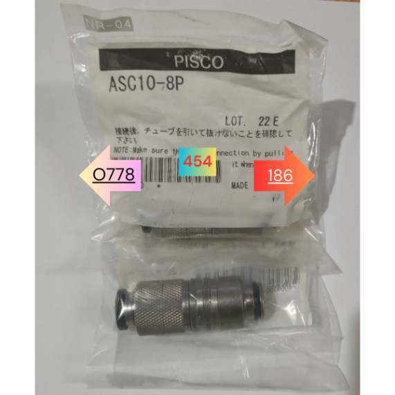 Nhật Bản Pisco Thẳng Kim Loại Khí Nén Khớp Nối Ống Khí ASC10-6P ASC10-8P Chính Hãng | Shopee ...