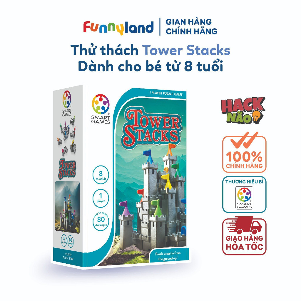 Đồ chơi thông minh Smartgames Thử Thách Tower Stacks | Shopee Việt Nam