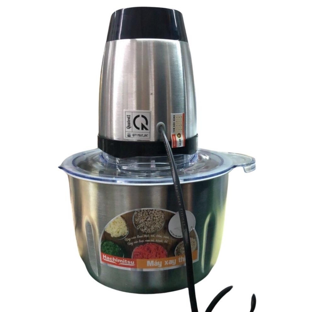 [Chính Hãng] Máy Xay Thịt Đa Năng Hachimitsu HC-510,Bóc Hành Tỏi-2 Lưỡi Dao Kép,Cối Inox 304, 2L ...