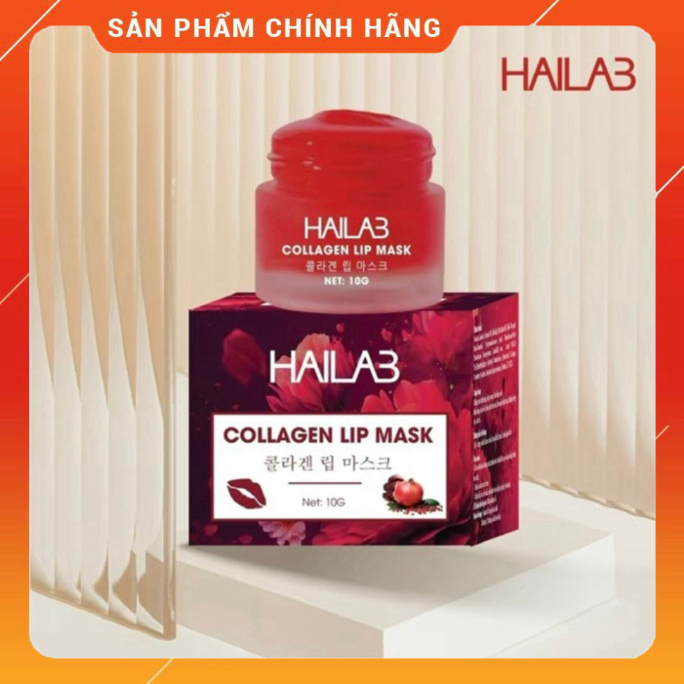 Ủ môi lựu đỏ collagen Hàn Quốc HaiLaB hỗ trợ giảm thâm, hồng môi dưỡng ...