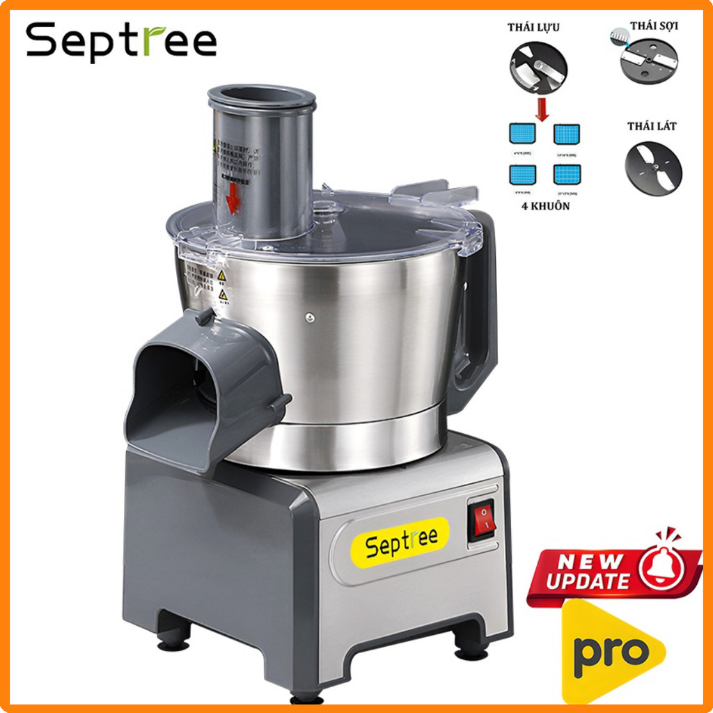 Máy Thái Cắt Lát-Sợi-Hạt Lựu Rau Củ Đa Năng Septree Q1F Thương Hiệu Mỹ ...