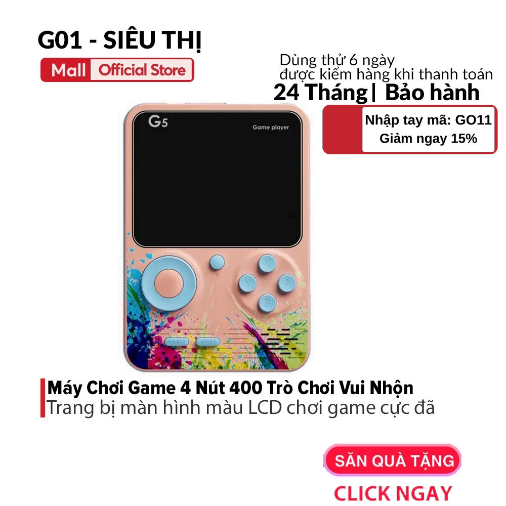 [NHẬP TAY MÃ:GO11 GIẢM 15%] Máy Chơi Game G01 G5 500 Trò Chơi Tuổi Thơ ...