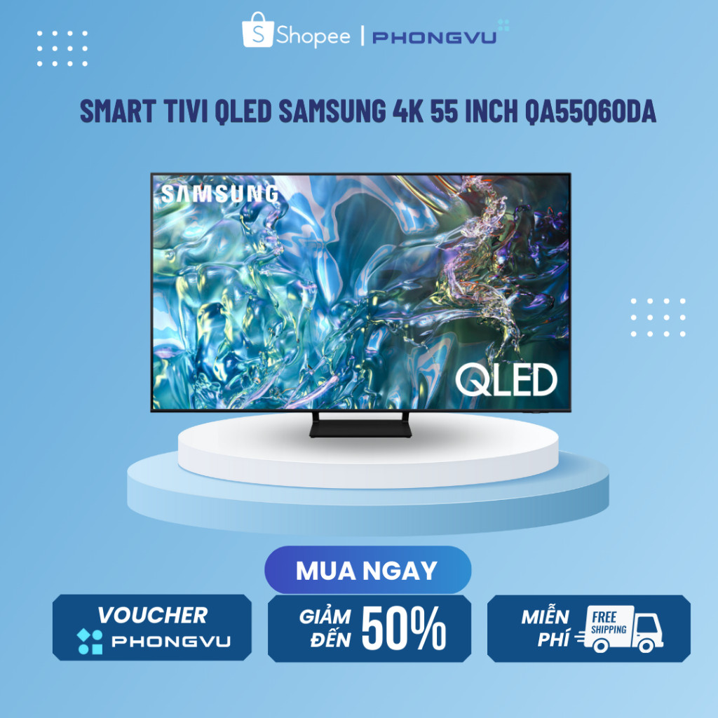 Smart Tivi QLED Samsung 4K 55 Inch QA55Q60DA - Bảo hành 24 tháng | Shopee Việt Nam