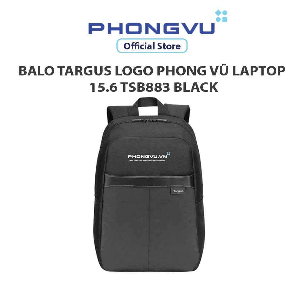 Balo Targus logo Phong Vũ laptop 15.6 TSB883 Black (Safire) (Quà tặng ...