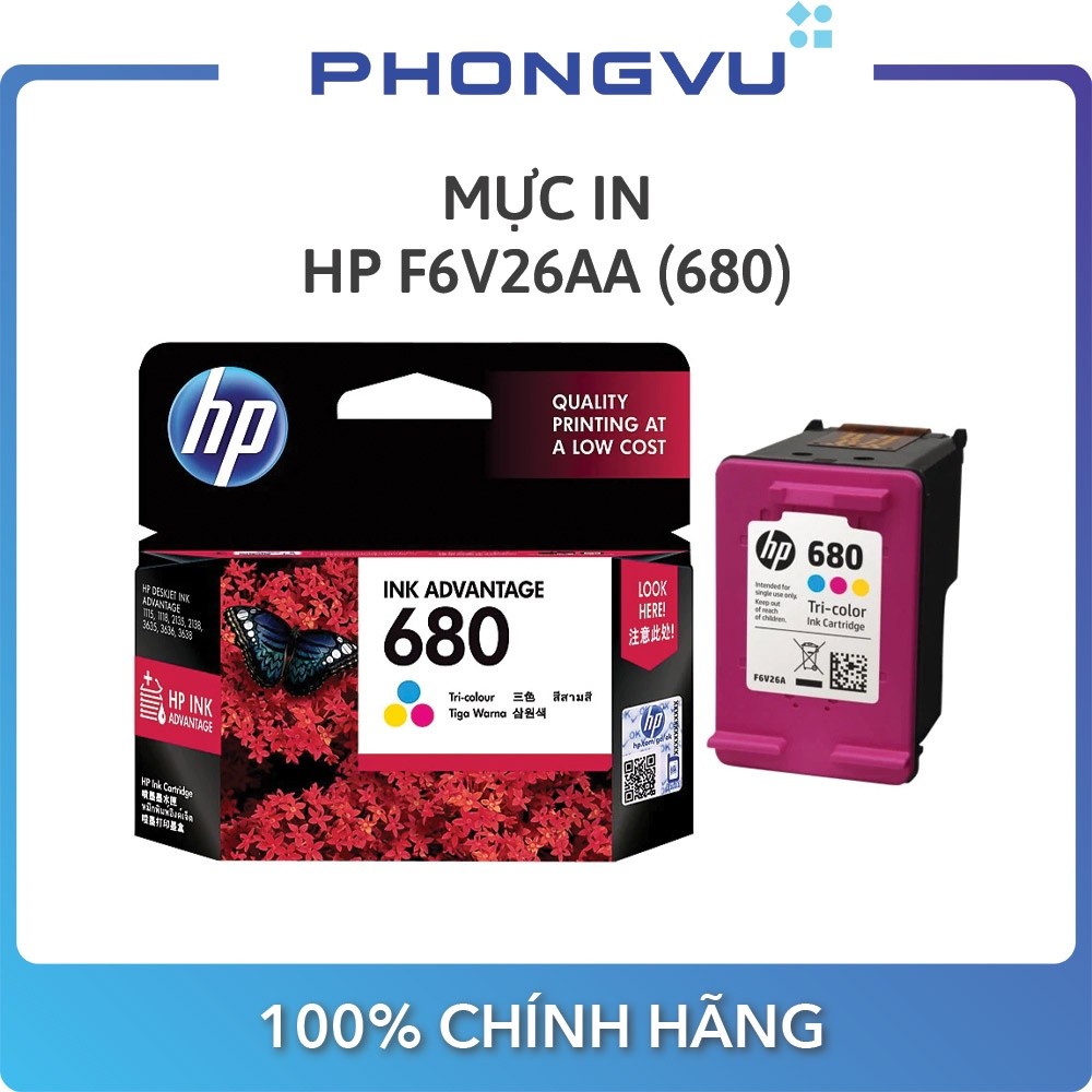 Mực in HP F6V26AA (680) - Không bảo hành | Shopee Việt Nam
