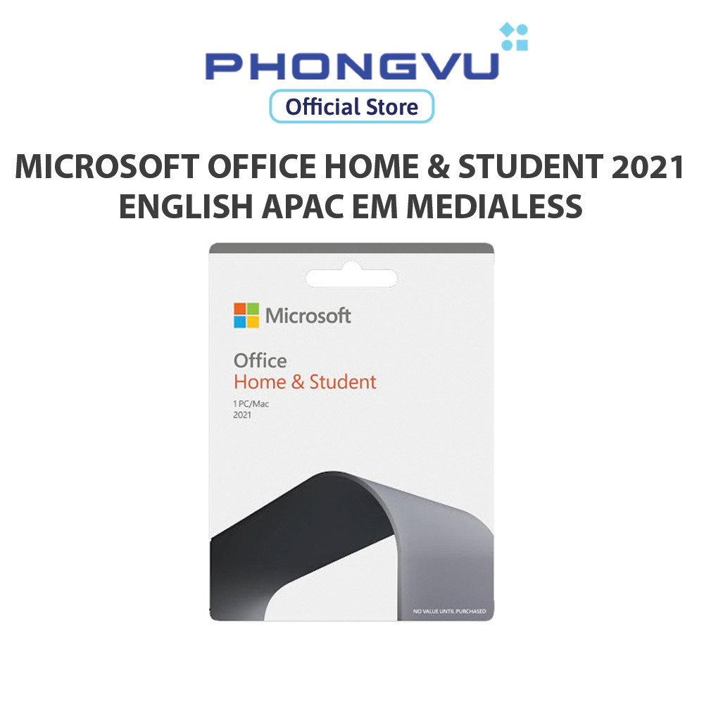 Phần mềm Microsoft Office Home and Student 2021 English APAC EM Medialess (79G-05387) | Shopee ...