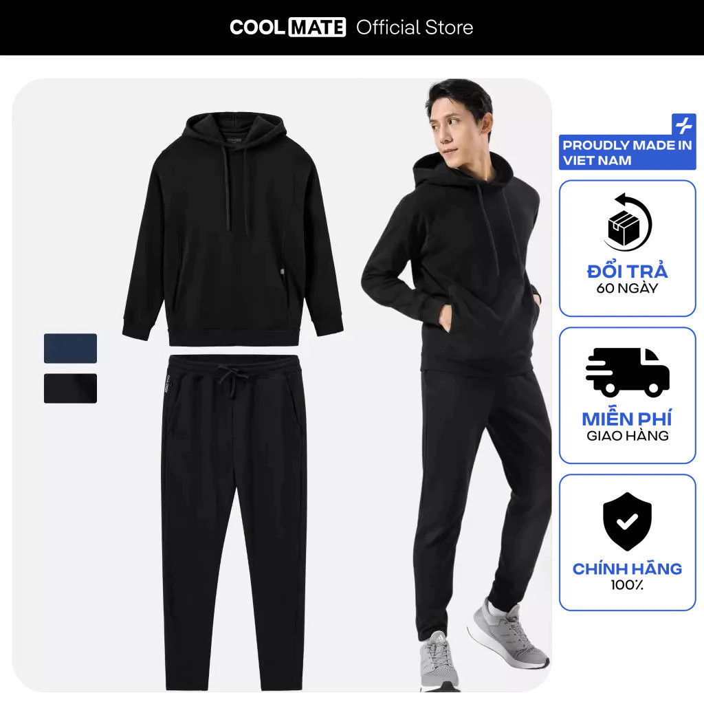 Set Đồ bộ nỉ nam Hoodie thu đông có mũ Coolmate | Shopee Việt Nam