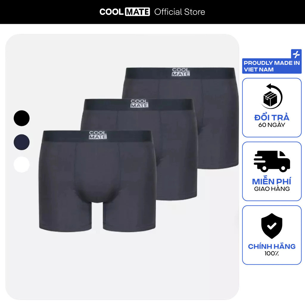 [SALE TẾT]Combo 3 quần lót nam Brief Boxer Bamboo kháng khuẩn Coolmate ...