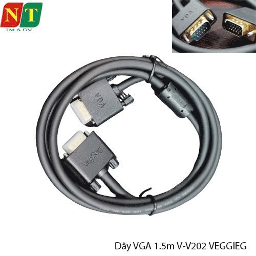 Dây VGA 1.5m V-V202 VEGGIEG - Dây VGA /VGA 1.5m V-V202 VEGGIEG full vat | Shopee Việt Nam