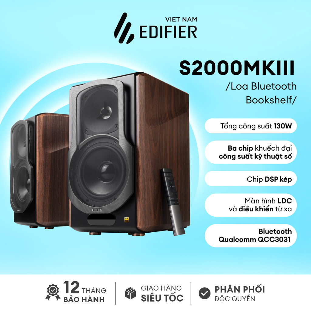 Bộ loa Bluetooth Bookshelf Hifi cao cấp EDIFIER S2000MKIII | Công nghệ aptX | Bluetooth 5.0 ...