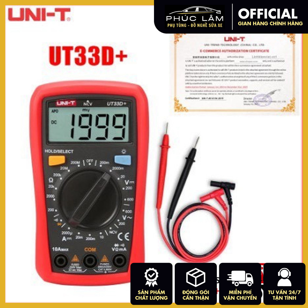 Đồng Hồ Vạn Năng Điện Tử UT33, Đo Lường Chính Xác AC/DC, Kiểm Tra Điện ...