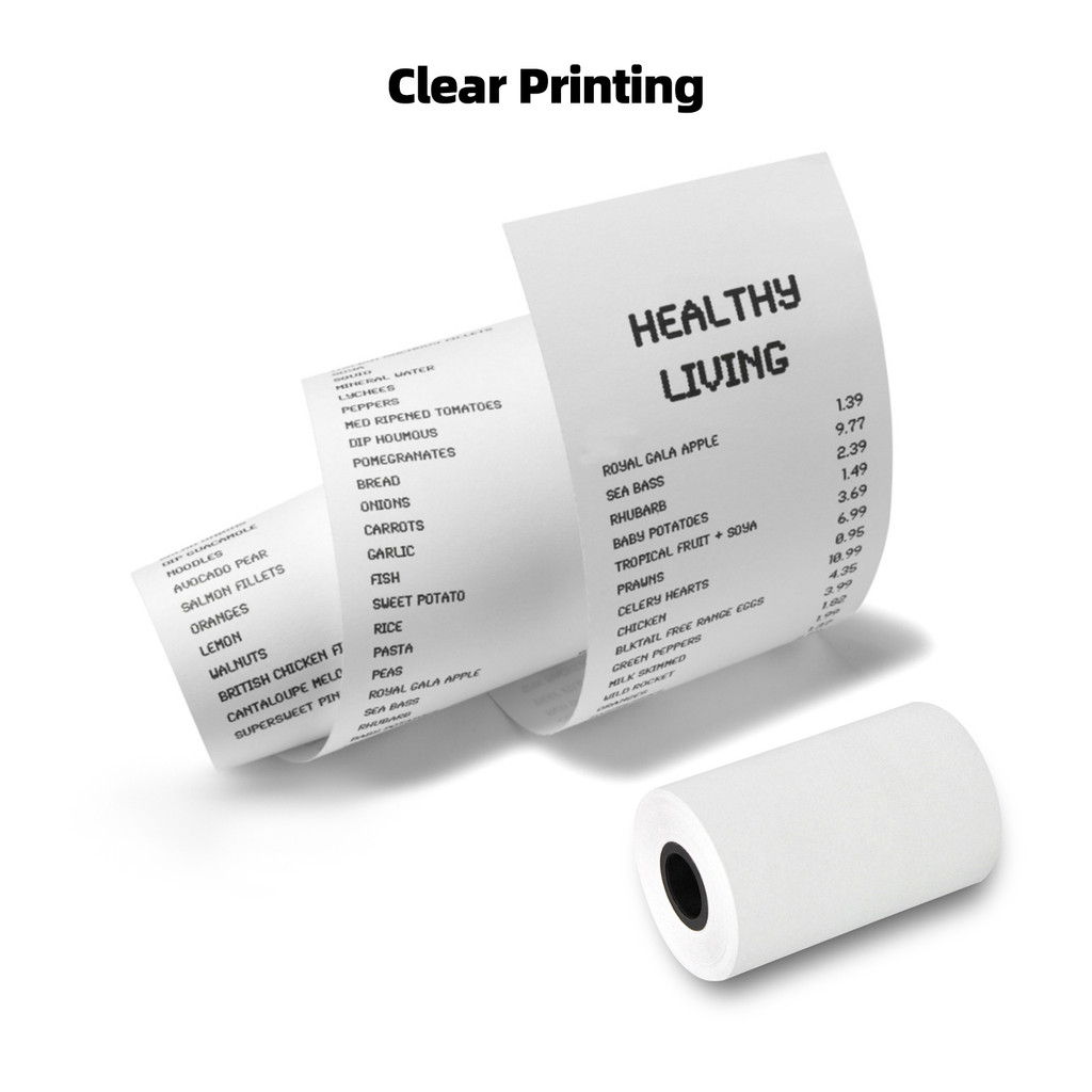 4 Rolls Thermal Receipt Paper 57x40mm/2.24x1.57in White Thermal Paper ...