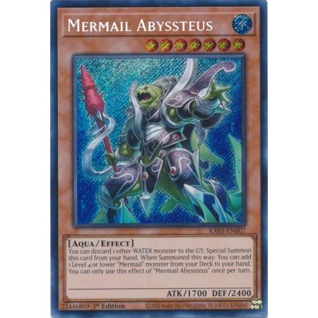 [ Bài Yugioh Chính Hãng ] Mermail Abyssteus - RA03-EN007 - 1st Edition ...