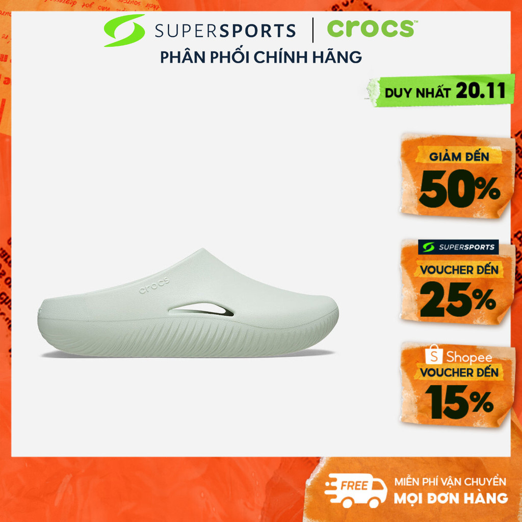 Giày Clog Unisex Crocs Mellow Recovery Plaster - Xanh Mint 208493-3VS ...