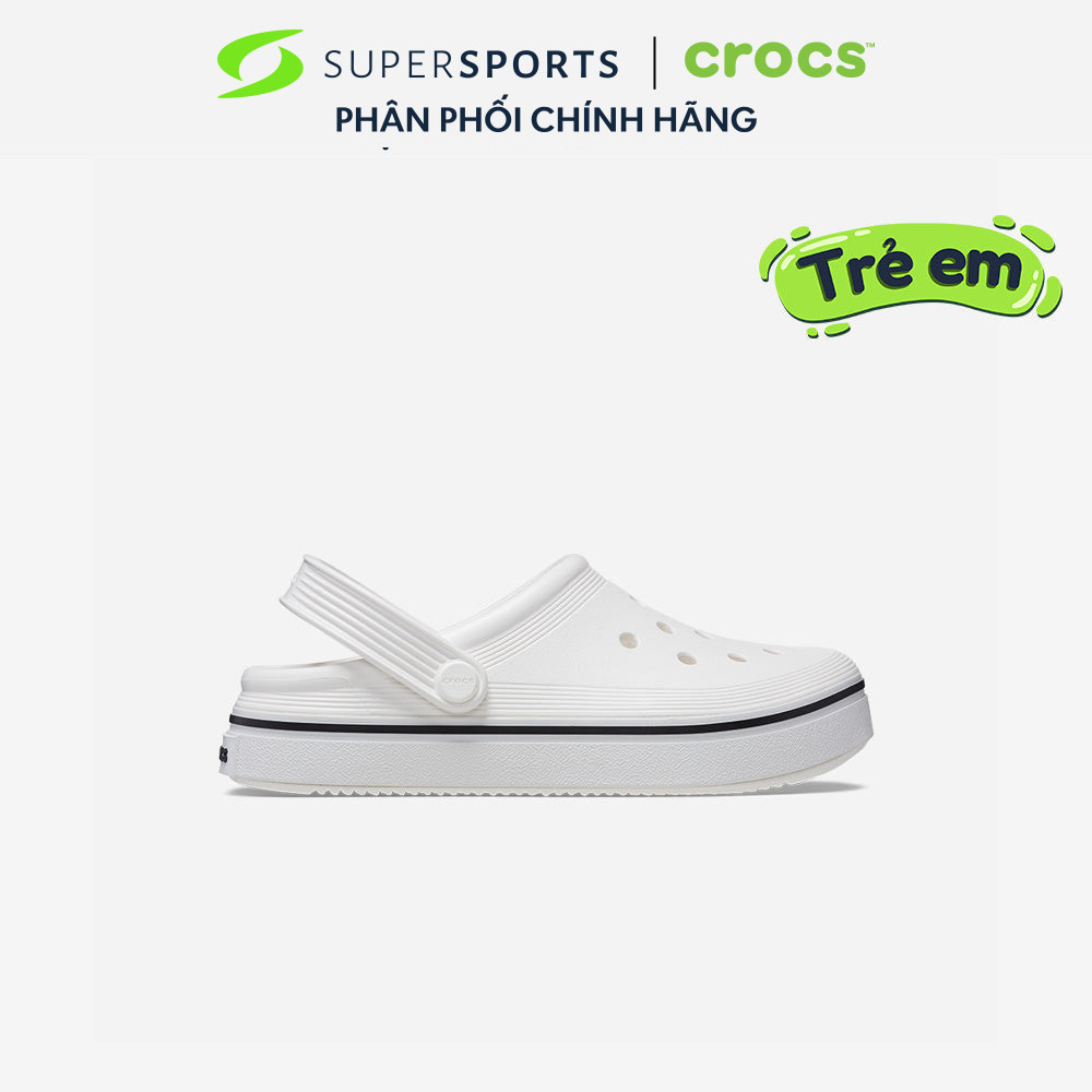 Giày Clog Trẻ Em Crocs Off Court - Trắng - 208479-100 | Shopee Việt Nam