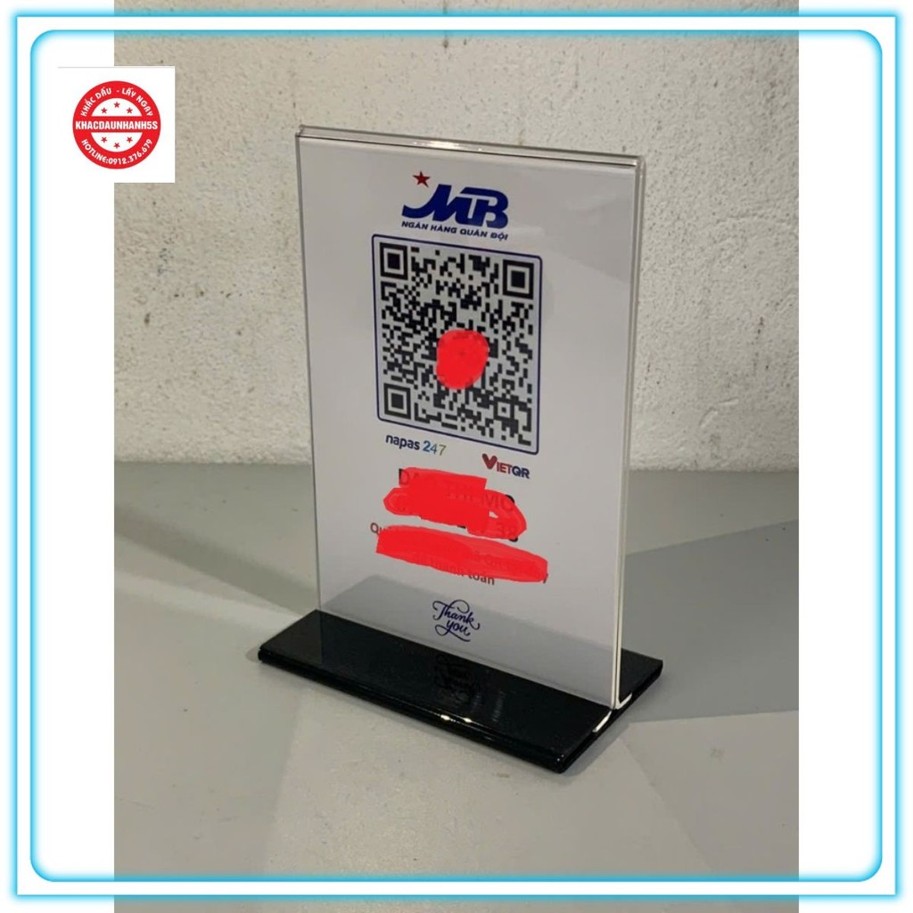 [Khắc dấu Hưng Vượng] - Standee menu mica A6, bảng Qr code A6, menu ...