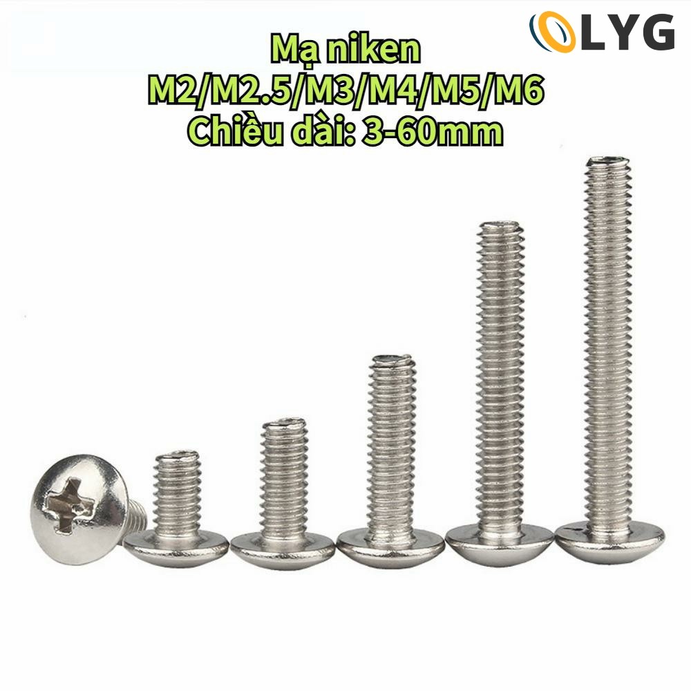 [LYG]Ốc Vít Inox 304 - Bulong Đầu Dù Pake, Chất Lượng Cao, Kích Thước M2 M2.5 M3 M4 M5 M6 ...