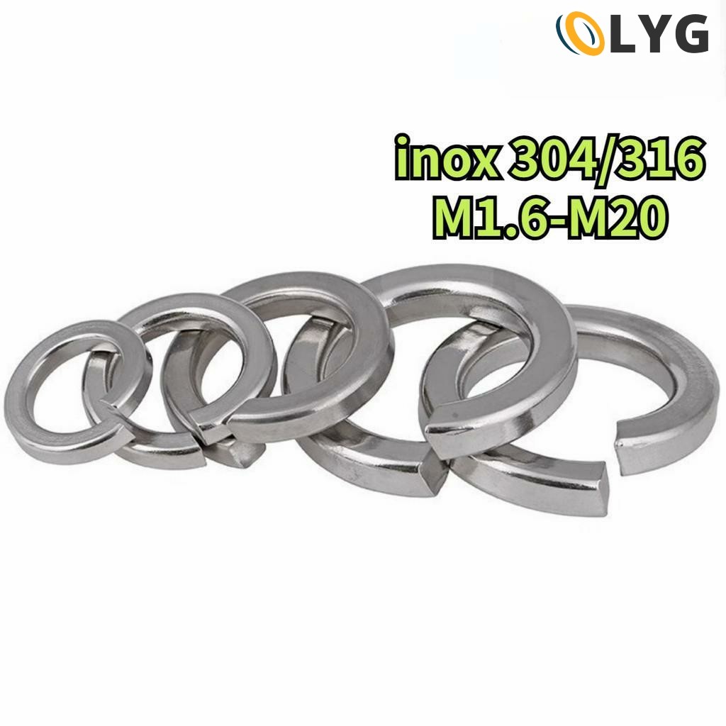 [LYG]Lông Đền Vênh Inox 304/316 - Chất Lượng Cao, Kích Thước Đầy Đủ M1.6 M2 M2.5 M3 M4 M5 M6 M8 ...