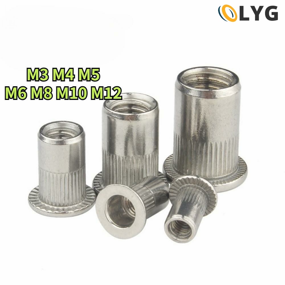 [LYG]Ốc Đinh Tán Đầu Phẳng Inox 304 - Đầu Đinh Lớn Nhỏ, Chất Lượng Cao, Đầy Đủ Kích Thước M3 M4 ...
