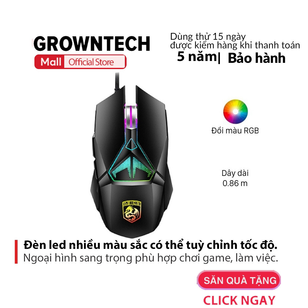 Chuột Máy Tính Gaming DEIOG A5 Có Dây Cao Cấp Led RGB 7 Chế Độ Phù Hợp PC Laptop | Shopee Việt Nam
