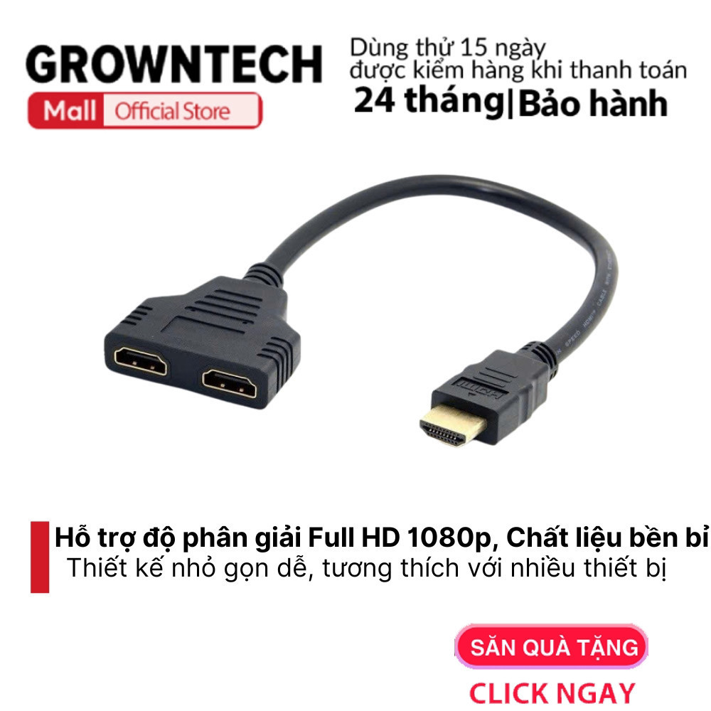 Cáp Chia Cổng HDMI 1 Ra 2 Chất Lượng Cao Hỗ Trợ 2 Màn Hình Cùng Lúc ...