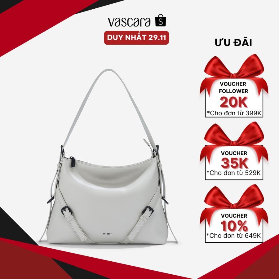 [Ưu đãi voucher 10%] Vascara Túi Đeo Vai Nhấn Khóa Gài Kim Loại - TOT 0175 | Shopee Việt Nam