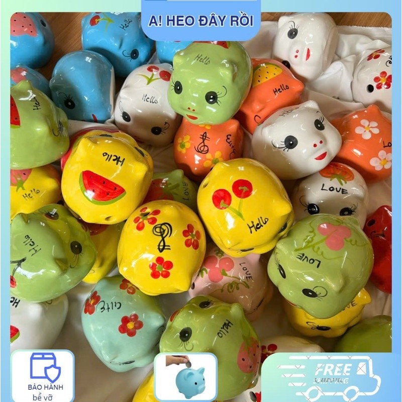 [ lỗ tròn ] heo mini siêu mini 8cm lỗ tròn/ heo đất tiết kiệm/ heo đấy ...