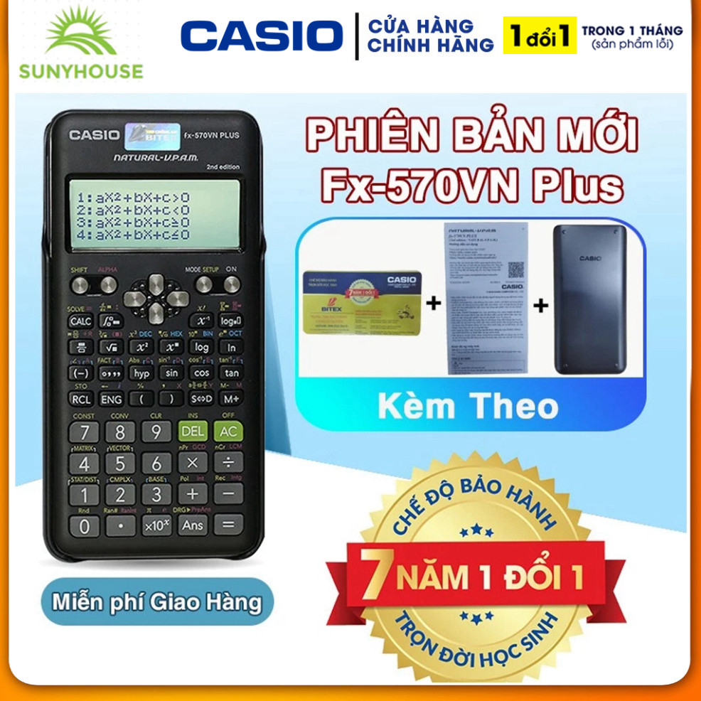 Máy tính Casio FX-570VN Plus New (2nd Edition) dành cho học sinh cấp 2 ...