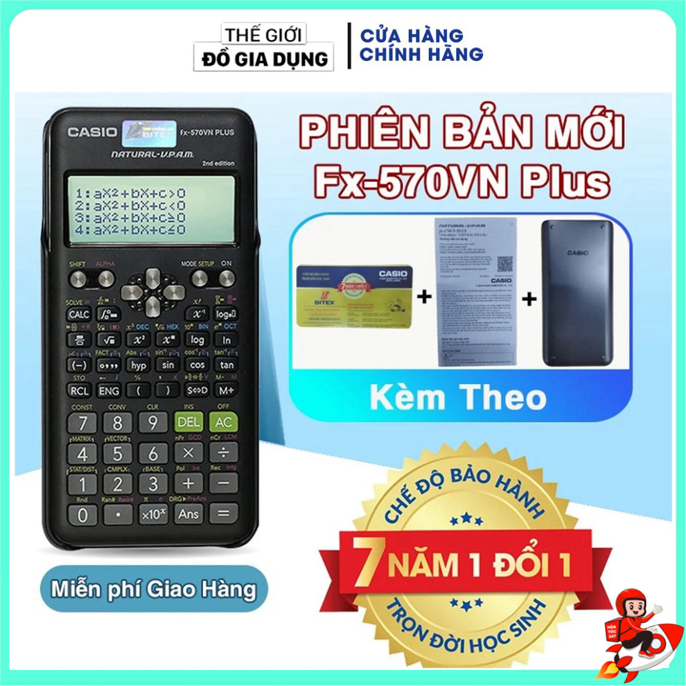 Máy tính Casio FX-570VN Plus New (2nd Edition) dành cho học sinh cấp 2 ...