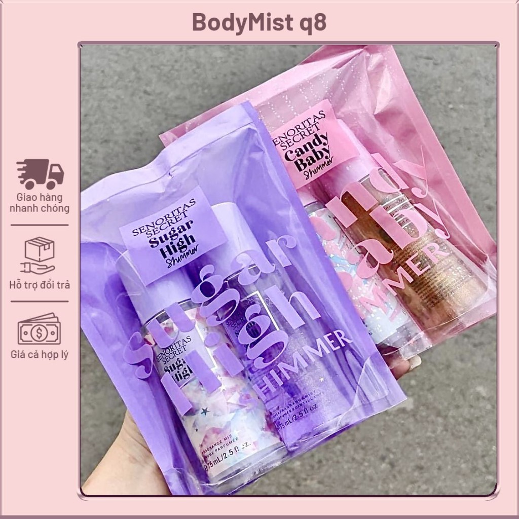 Set 2 Xịt thơm body Victoria’s Secret I Love Shimmer Gift Set (chọn mùi ...
