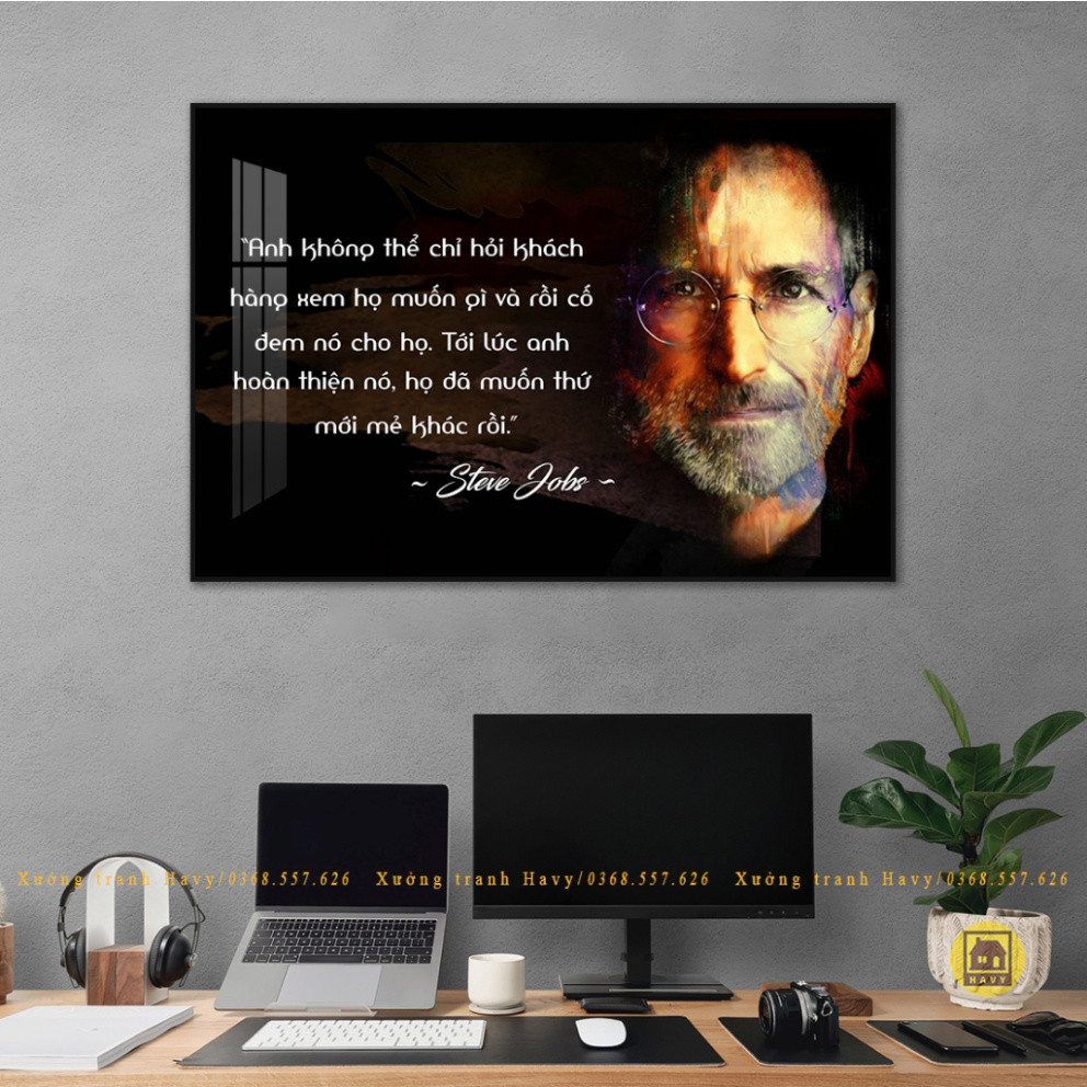 Tranh Treo Tường Tráng Gương Steve Jobs Vĩ Nhân Truyền Cảm Hứng Tạo ...