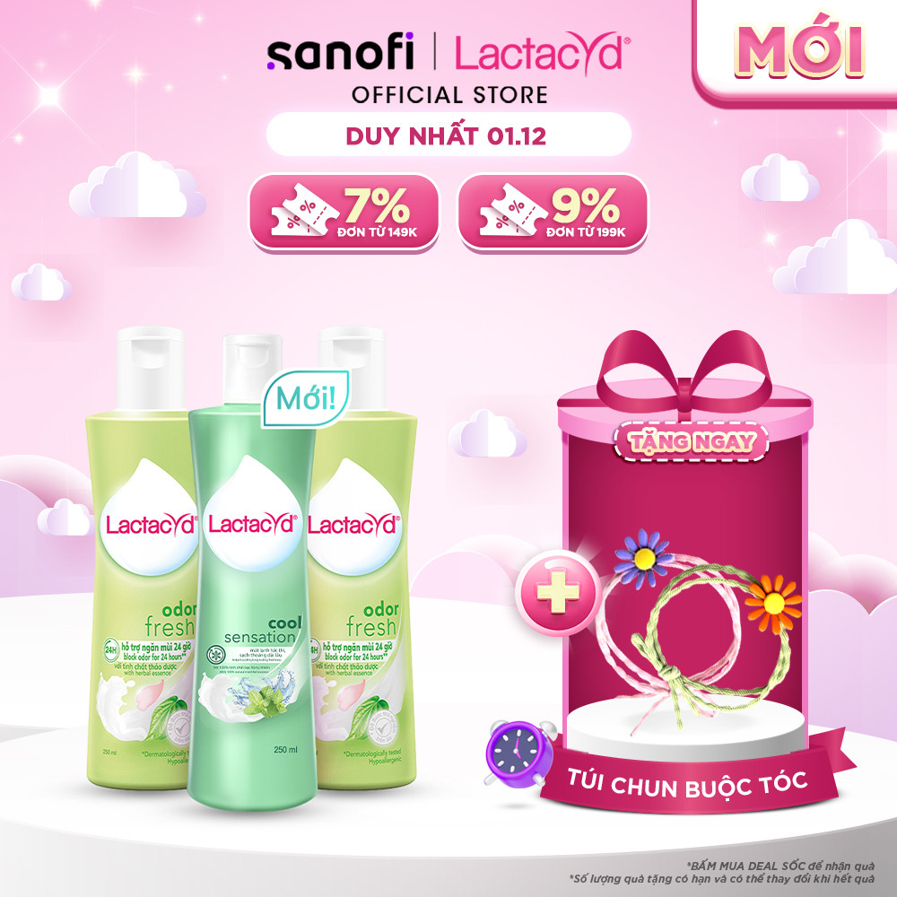 Bộ 1 Chai DDVS Phụ Nữ Lactacyd Cool Sensation 250ml + 2 Chai Lactacyd ...