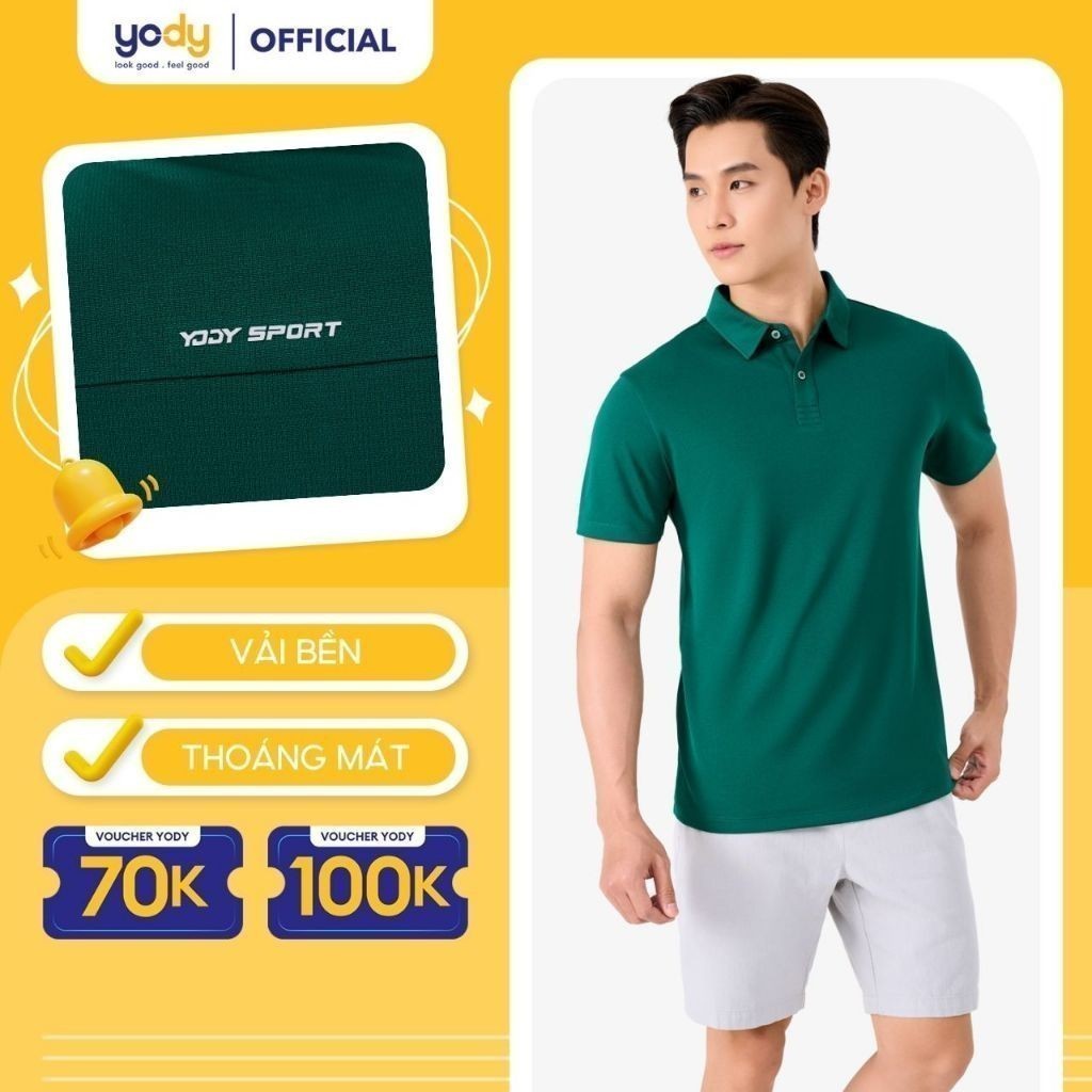 [SALE 50%] Áo polo thể thao nam YODY vải xốp nhẹ, thoáng mát, co giãn ...