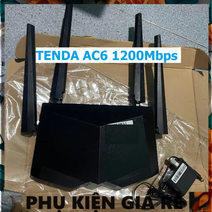 PHỤ KIỆN GIÁ RẺ Bộ Phát Wifi Chuẩn AC1200 Tenda AC6 2.4GHz & 5GHz ( Đã sử dụng ) 4 ăngten xuyên ...